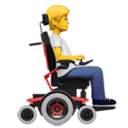 🧑‍🦼‍ ️ Emoji Person in Motorized Wheelchair Facing Right on Apple iOS 18.4