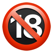 🔞 Emoji No One Under Eighteen: copy emoticon code, emoji meaning