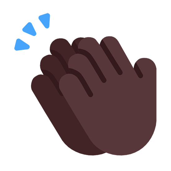 👏🏿 Emoji Clapping Hands: Dark Skin Tone on Microsoft Windows 11 23H2 ...