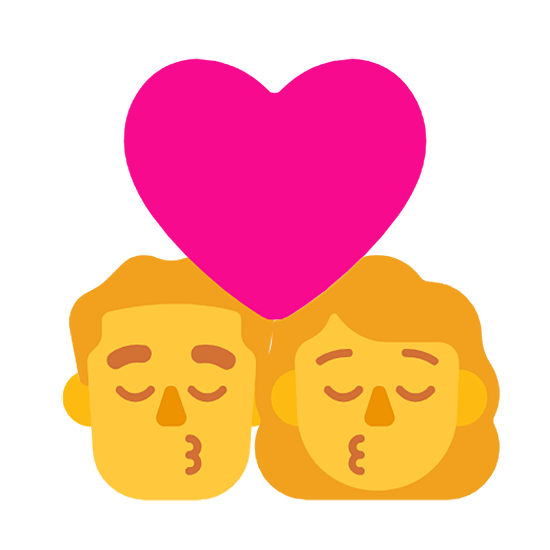 👨‍ ️‍💋‍👩 Emoji Kiss - Man, Woman: copy emoticon code, emoji meaning