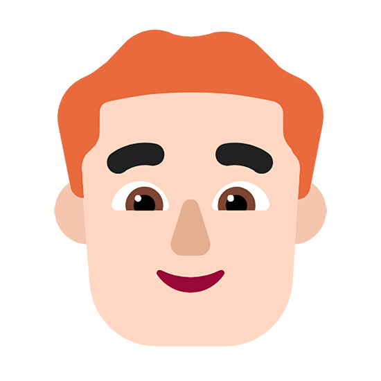 👨🏻‍🦰 Emoji Man: Light Skin Tone, Red Hair on Microsoft Windows 11 24H2 ...