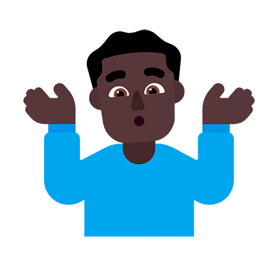 🤷🏿‍♂️ Emoji Man Shrugging: Dark Skin Tone on Microsoft Windows 11 24H2 ...