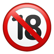 🔞 Emoji No One Under Eighteen: copy emoticon code, emoji meaning