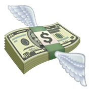 💸 Emoji Money With Wings: copy emoticon code, emoji meaning
